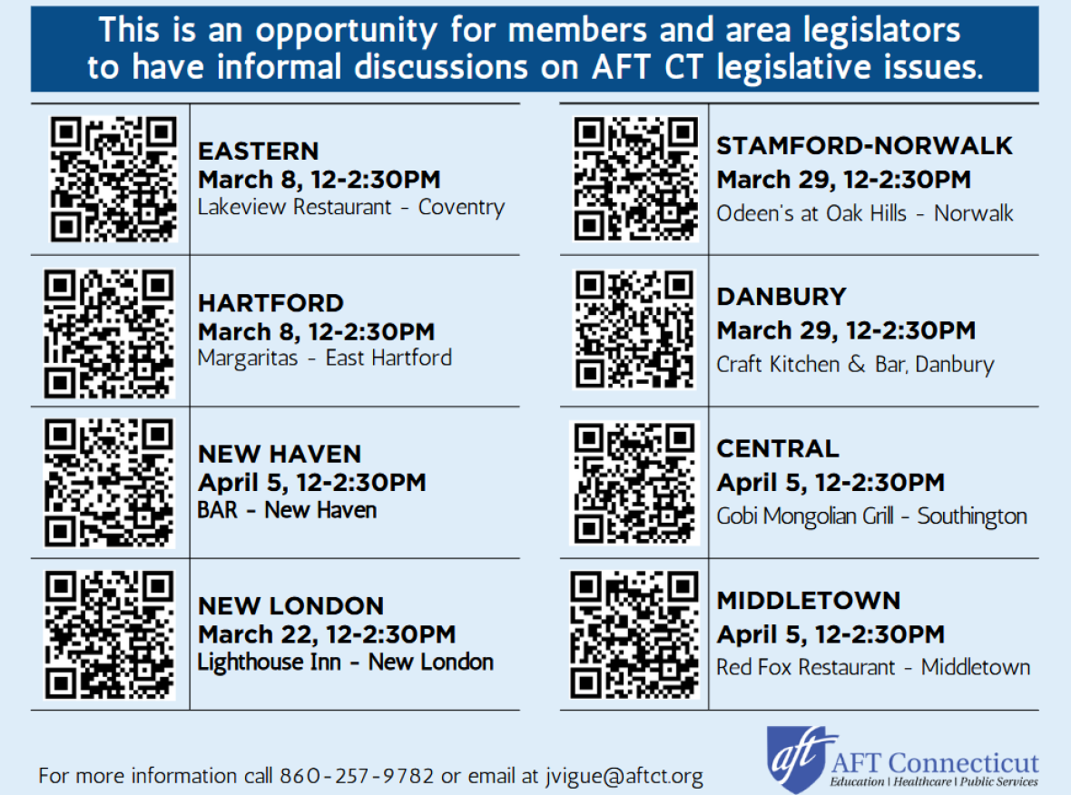 AFT-CT Legislative Round Tables 2025 | A&R